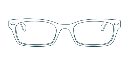 Glasses Direct ™ Tj 0058 Rectangle Clear Frame Eyeglasses