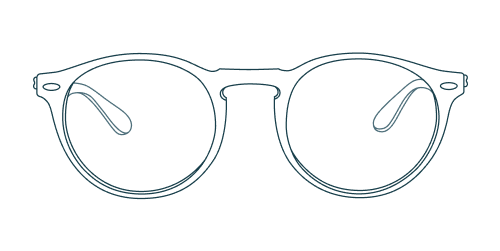 Glasses Direct ™ -HSTN Forge Collection - Round Matte Blue Steel Frame ...