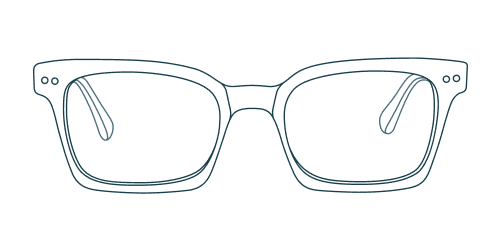 Glasses Direct ™ -Enigma Mass - Square Satin Black Frame Eyeglasses