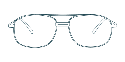 Glasses Direct ™ -CTO 3012 Pilot Gunmetal Glasses for Men